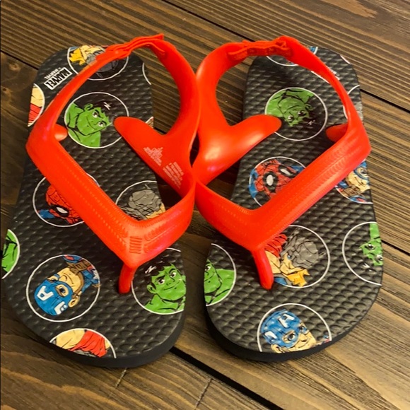 Shoes | Marvel Superhero Flip Flops With Elastic Back | Poshmark